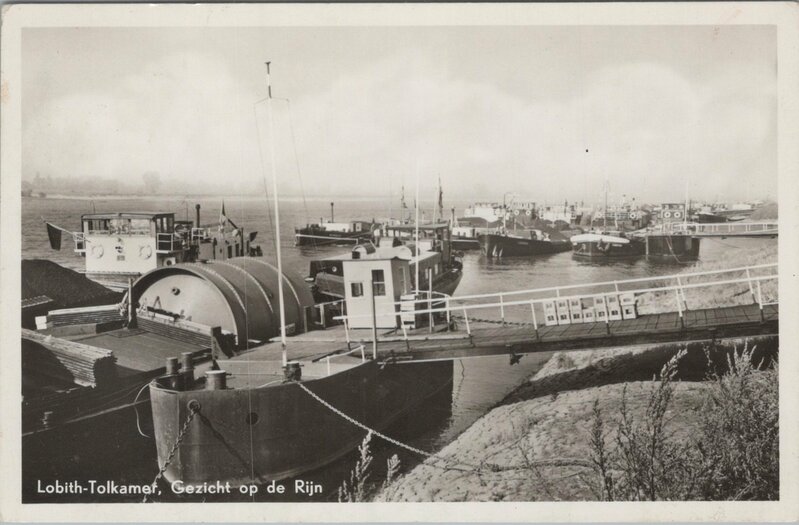 Mooie Oude Ansichtkaart van LOBITH - TOLKAMER - Gezicht op de Rijn